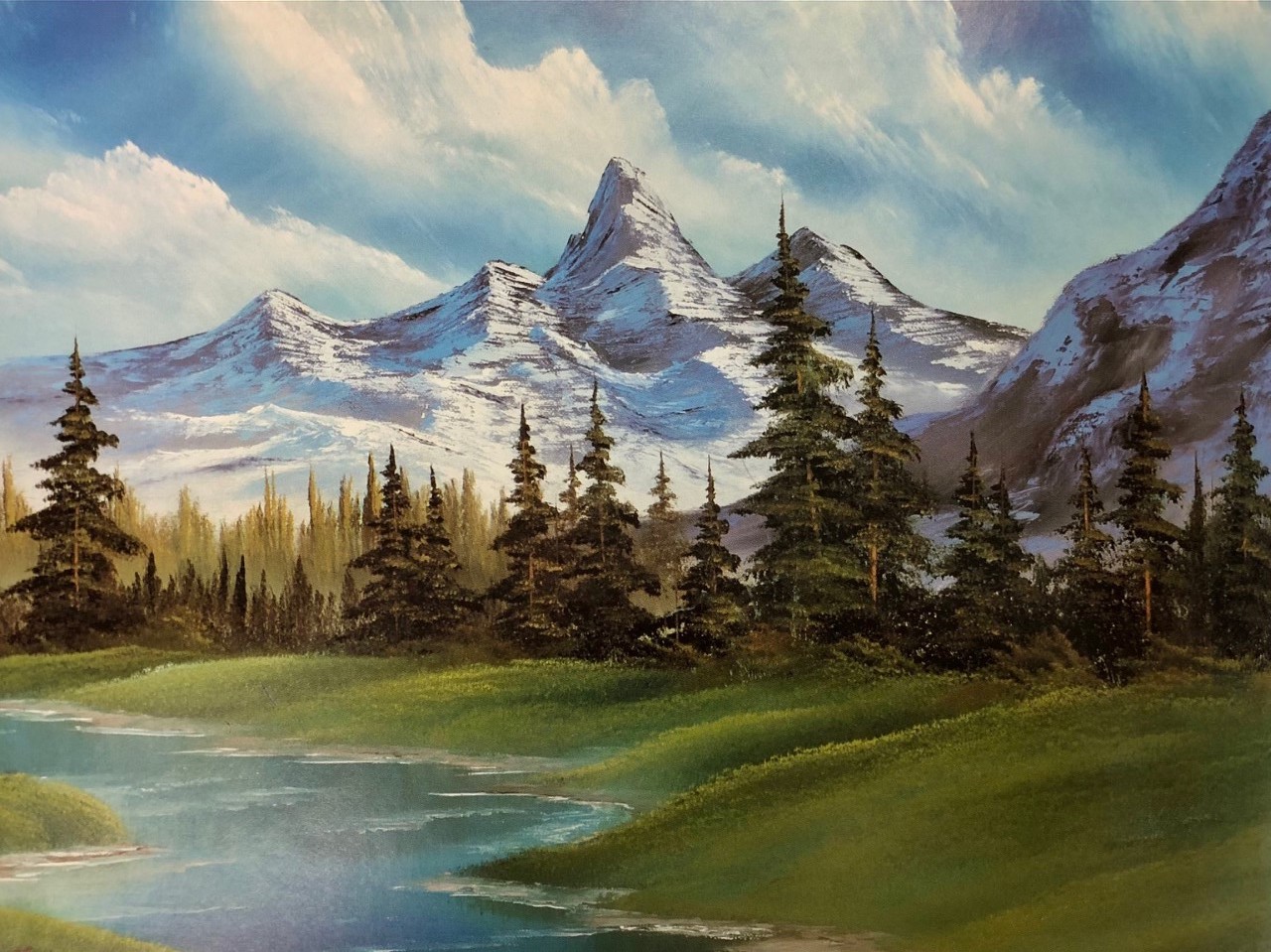 Bob Ross Mountain Painting